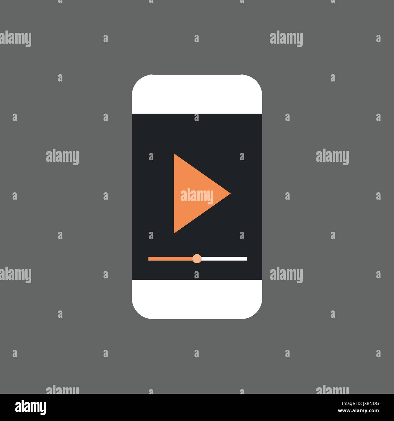 Mp3 Player Interface On Cell Smart Phone Icon Audio Listening Gadget ...