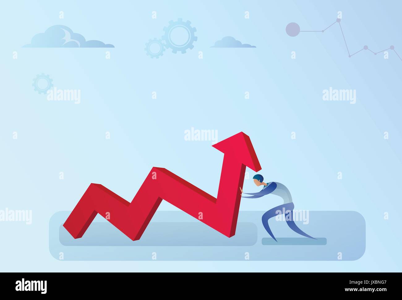 Businessman holding arrow Stock Vector Images - Alamy