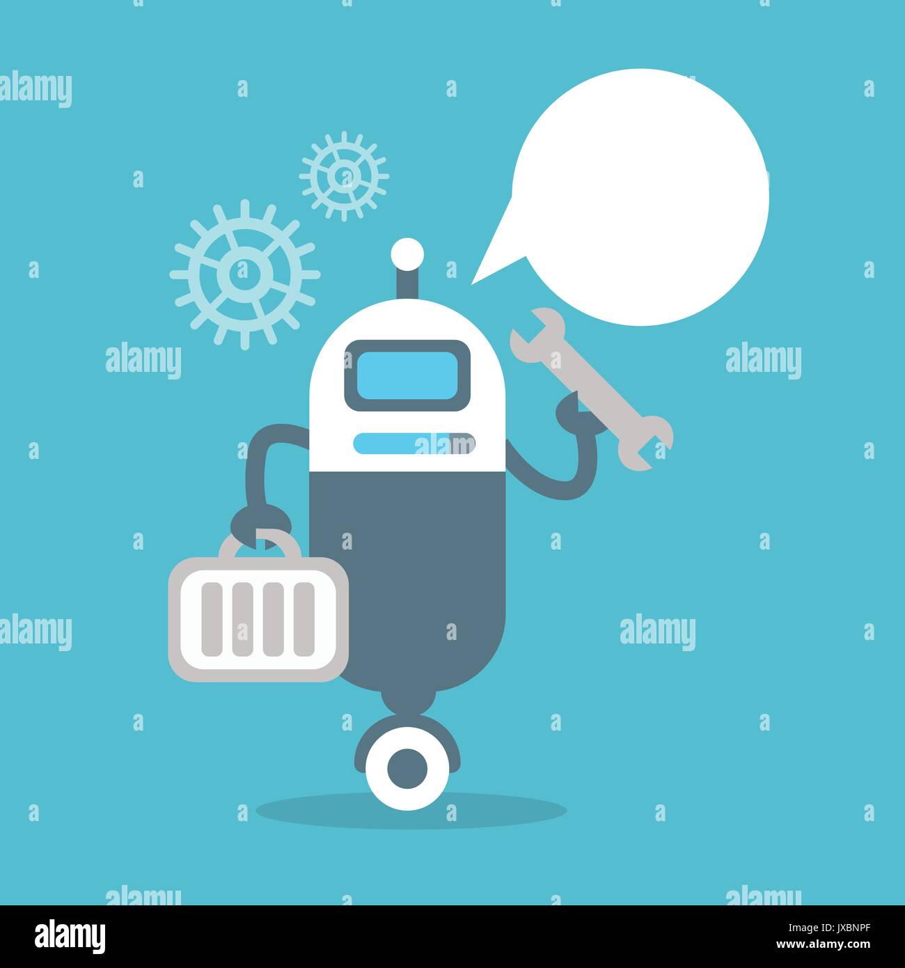 Modern Robot Settings Repair Artificial Intelligence Technology Concept ...