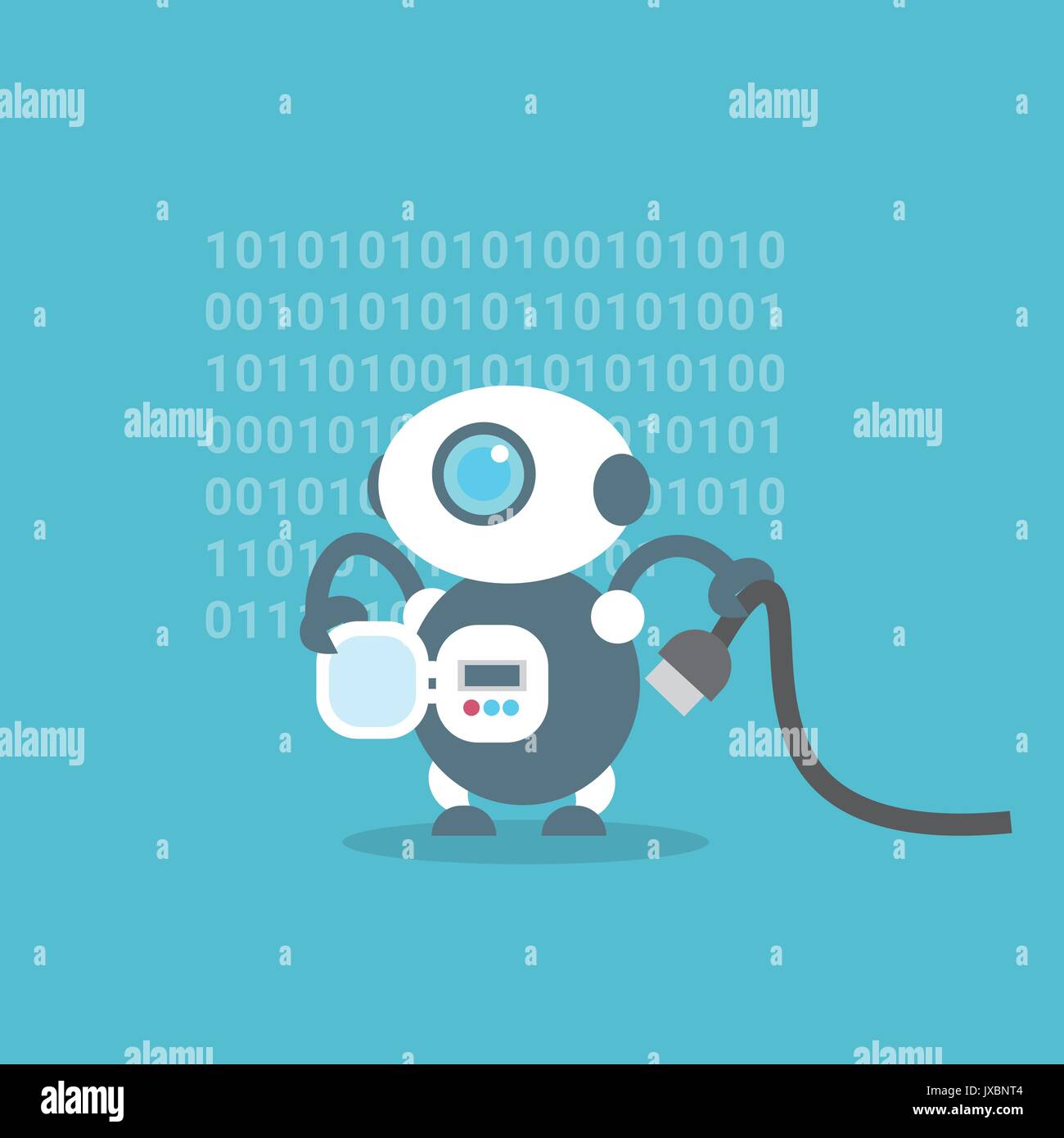 Modern Robot Connection Repair Artificial Intelligence Technology ...