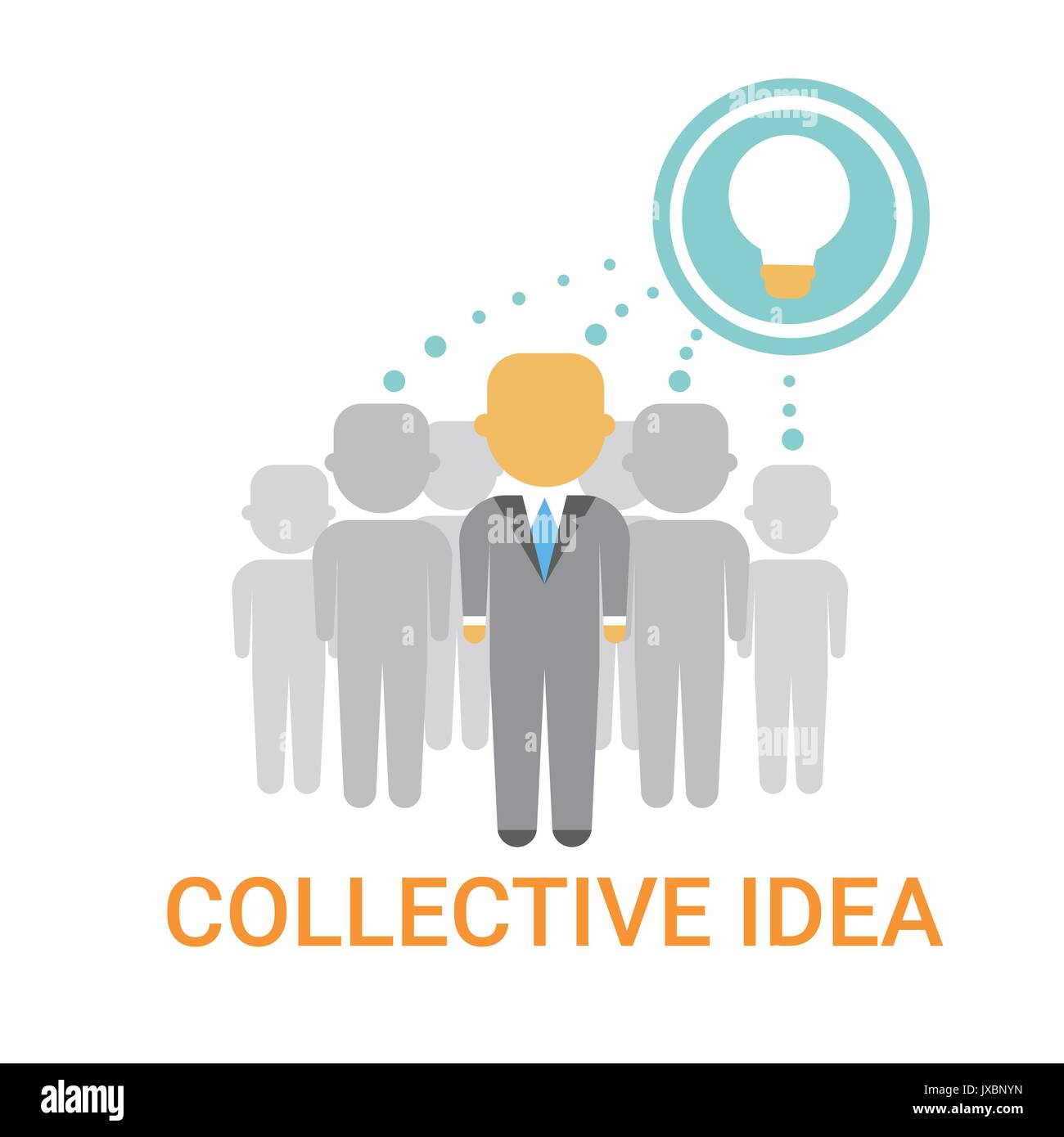 Collective Idea Businesspeople Team Cooperation Icon Business Banner ...