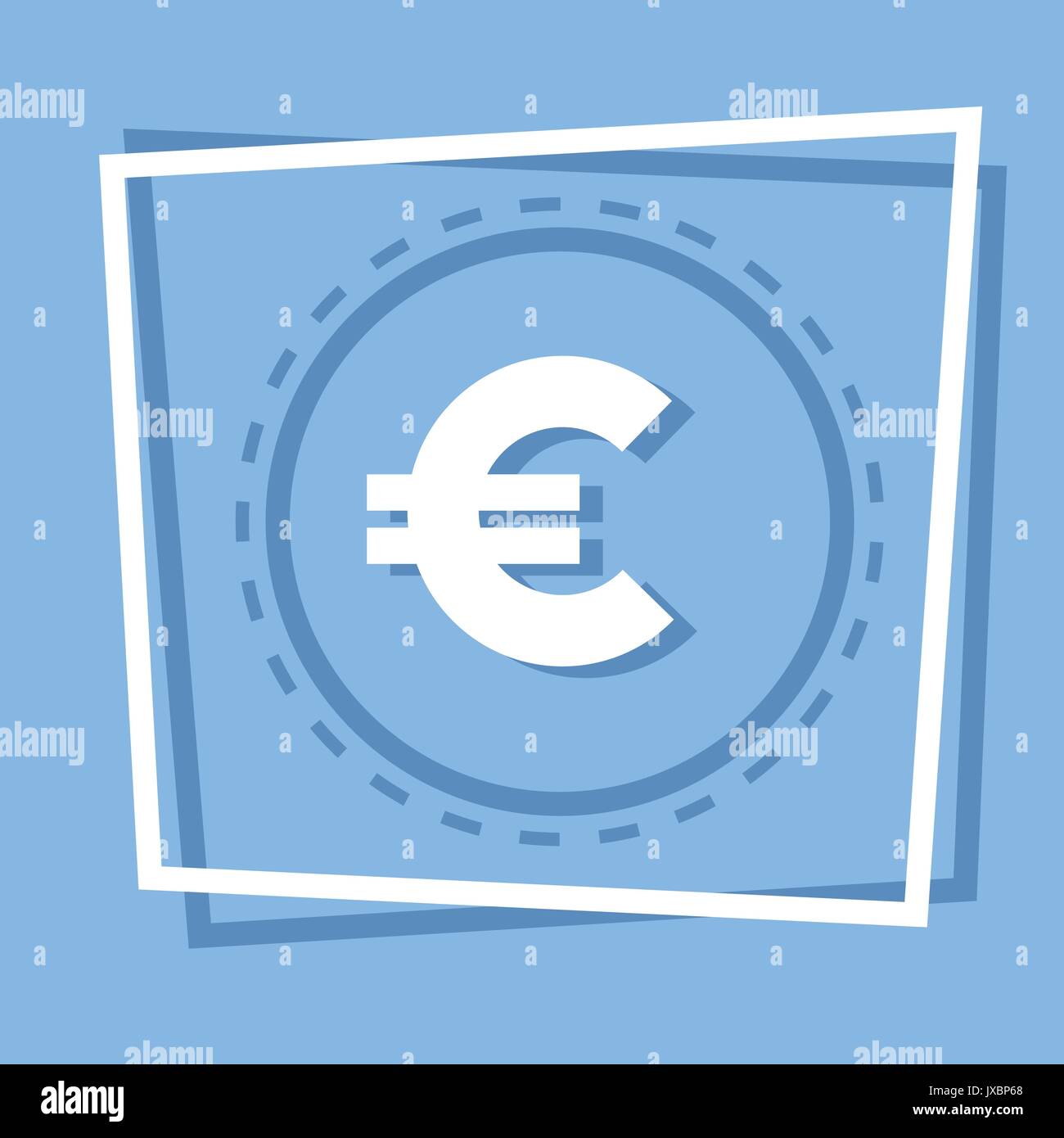 Euro flat icon sign Stock Vector Images - Alamy