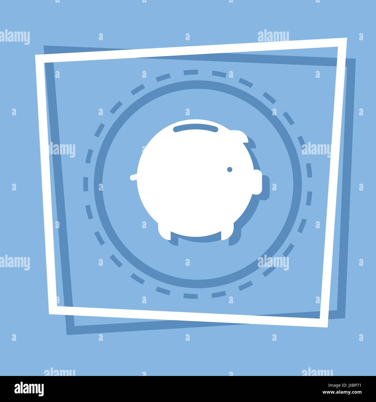 Piggy Bank Icon Savings Money Concept Web Button Stock Vector Image ...