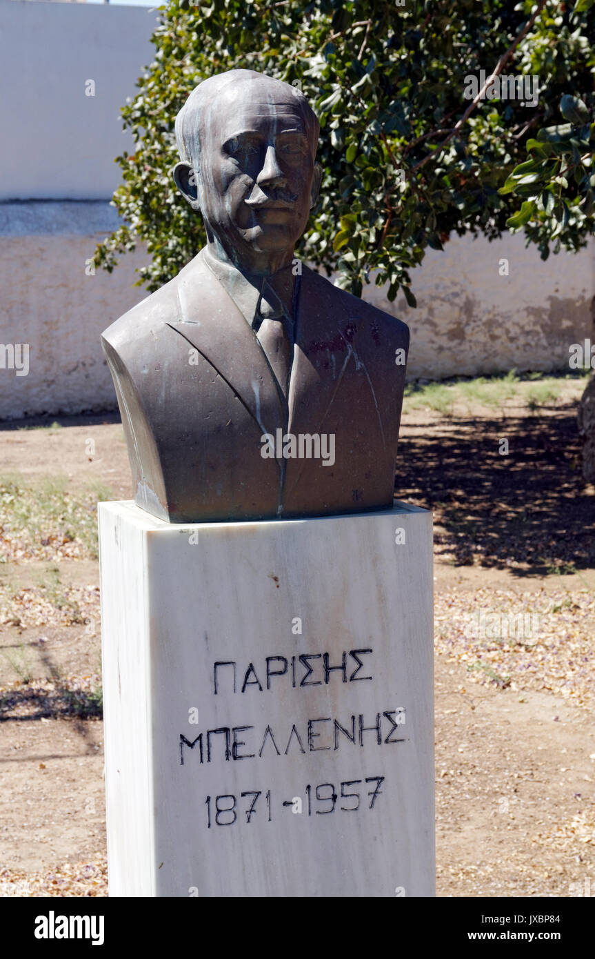 Bust of Parisis Bellenis, Bellenis Tower home of the Historic and ...