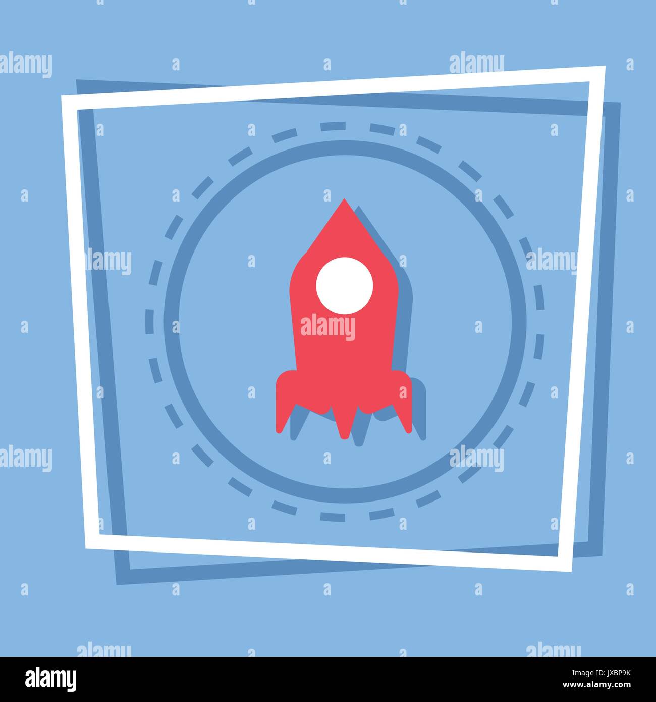 Launch rocket button icon concept hi-res stock photography and images ...