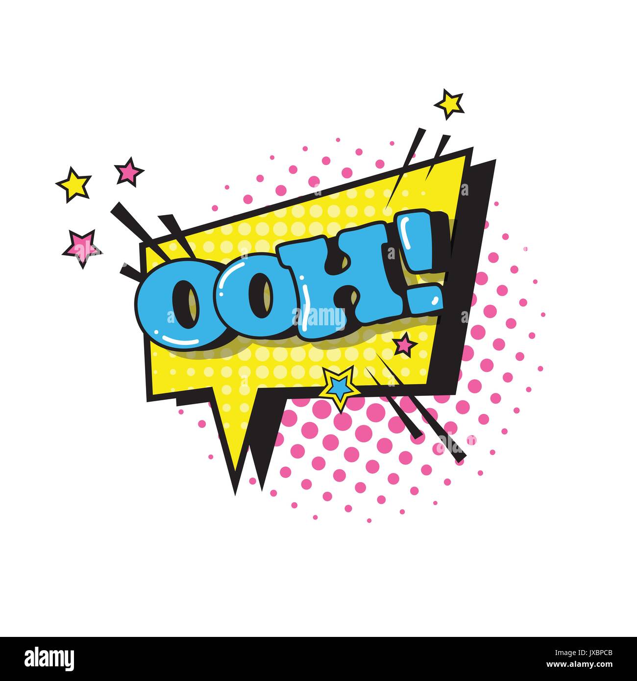 Comic Speech Chat Bubble Pop Art Style Ooh Expression Text Icon Stock ...