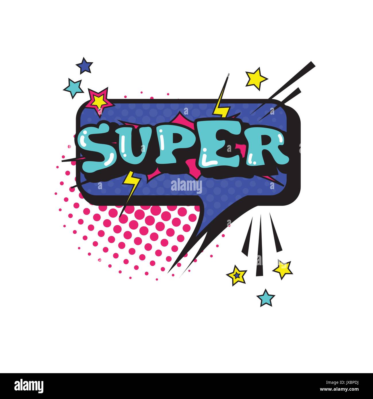 Comic Speech Chat Bubble Pop Art Style Super Expression Text Icon Stock ...