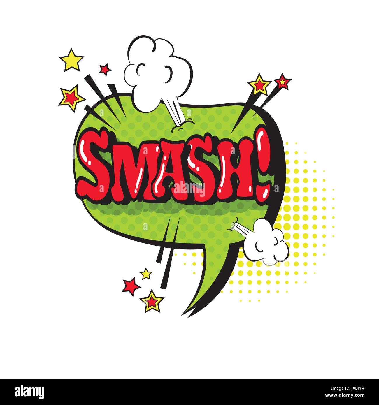 Comic Speech Chat Bubble Pop Art Style Smash Expression Text Icon Stock ...