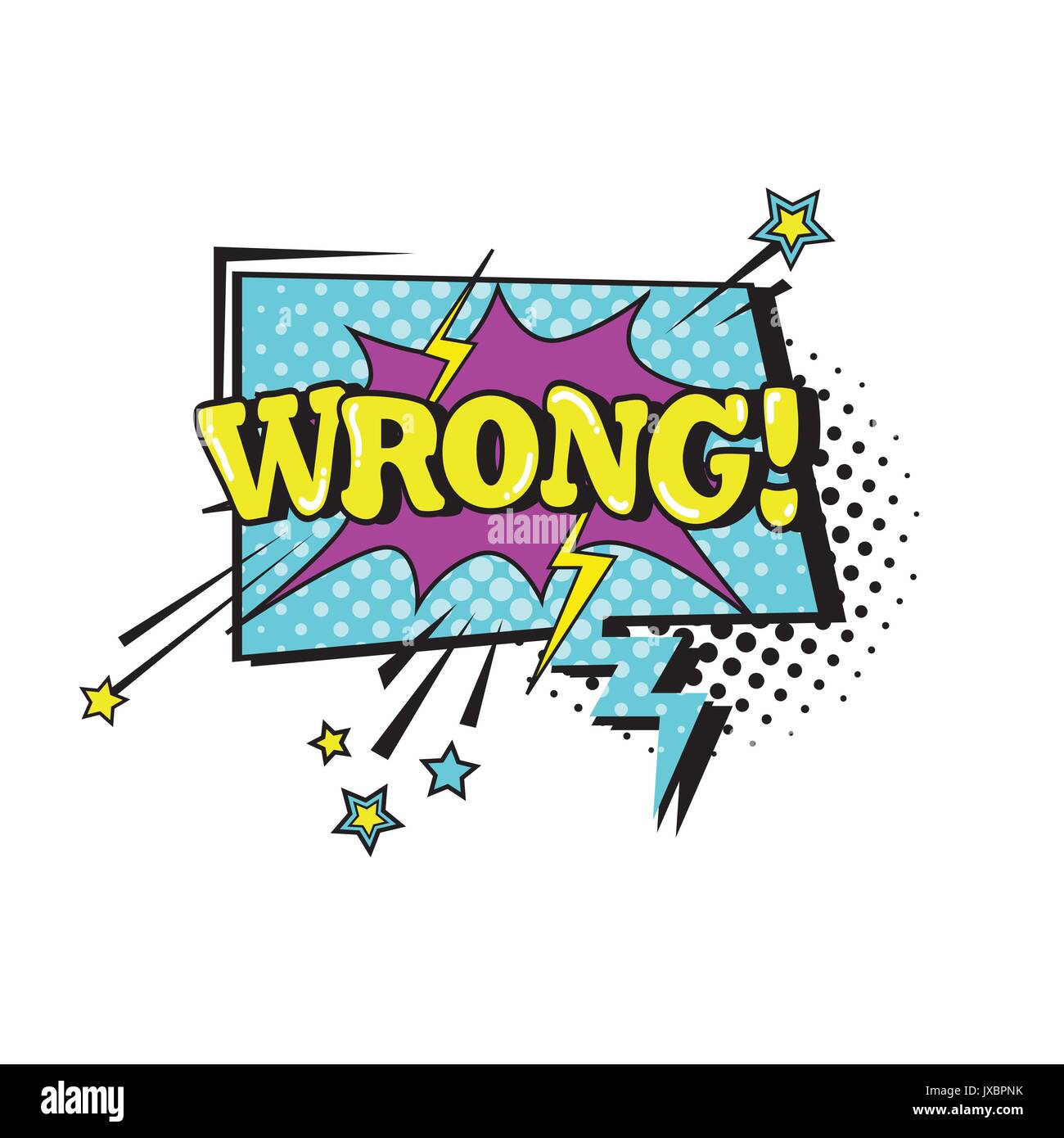 Comic Speech Chat Bubble Pop Art Style Wrong Expression Text Icon Stock ...