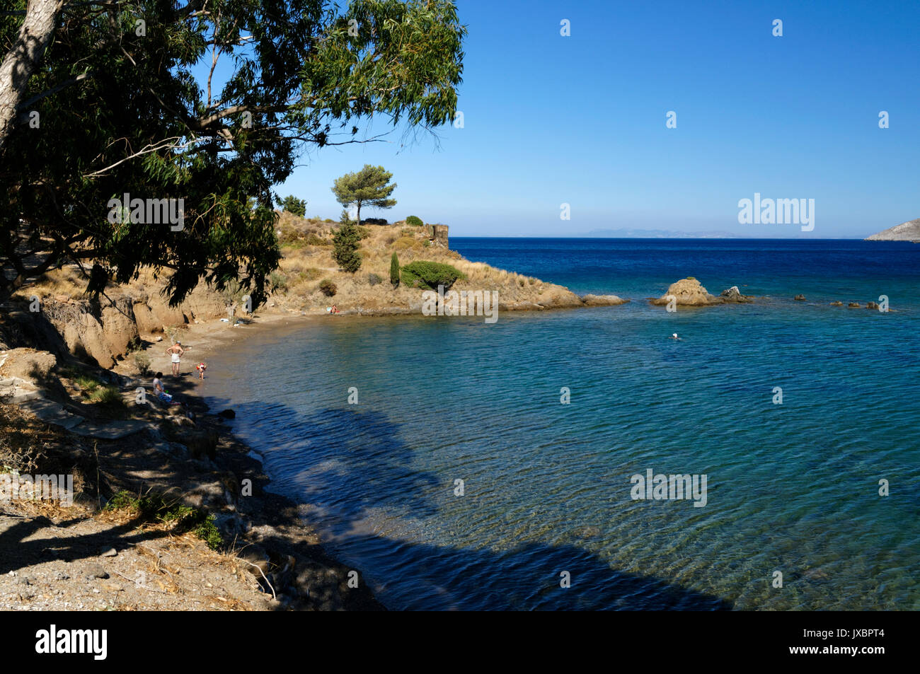 Panghias Beach, Alinta, Leros Island, Dodecanese Islands, Greece Stock ...