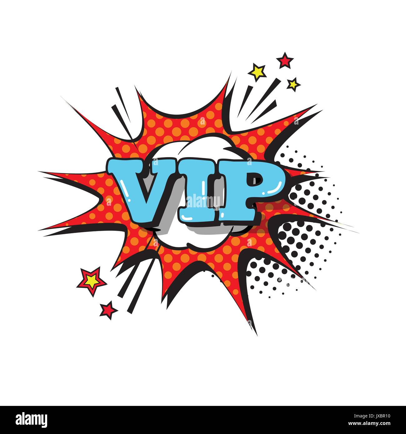 Comic Speech Chat Bubble Pop Art Style Vip Expression Text Icon Stock ...