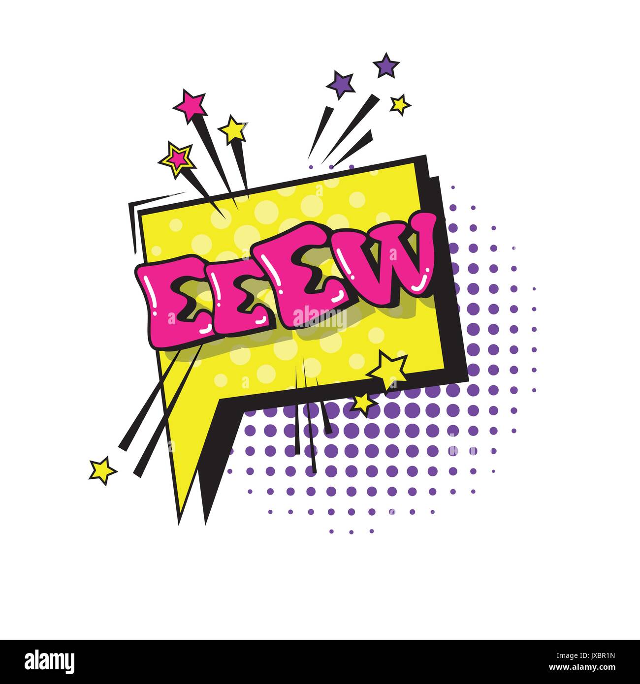 Comic Speech Chat Bubble Pop Art Style Sound Expression Text Icon Stock ...