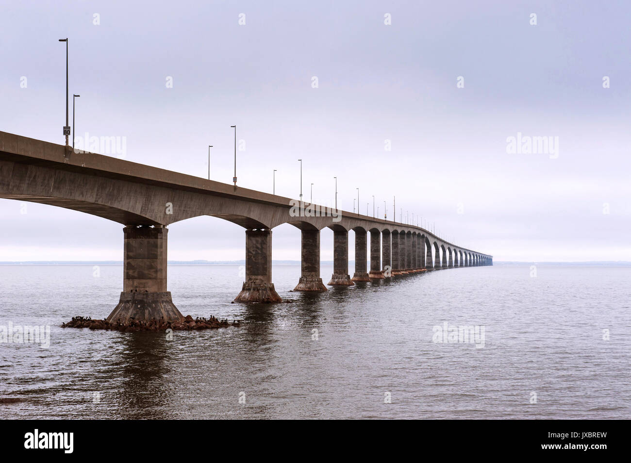 Confederation bridge linking New Brunswick with Prince Edward Island ...