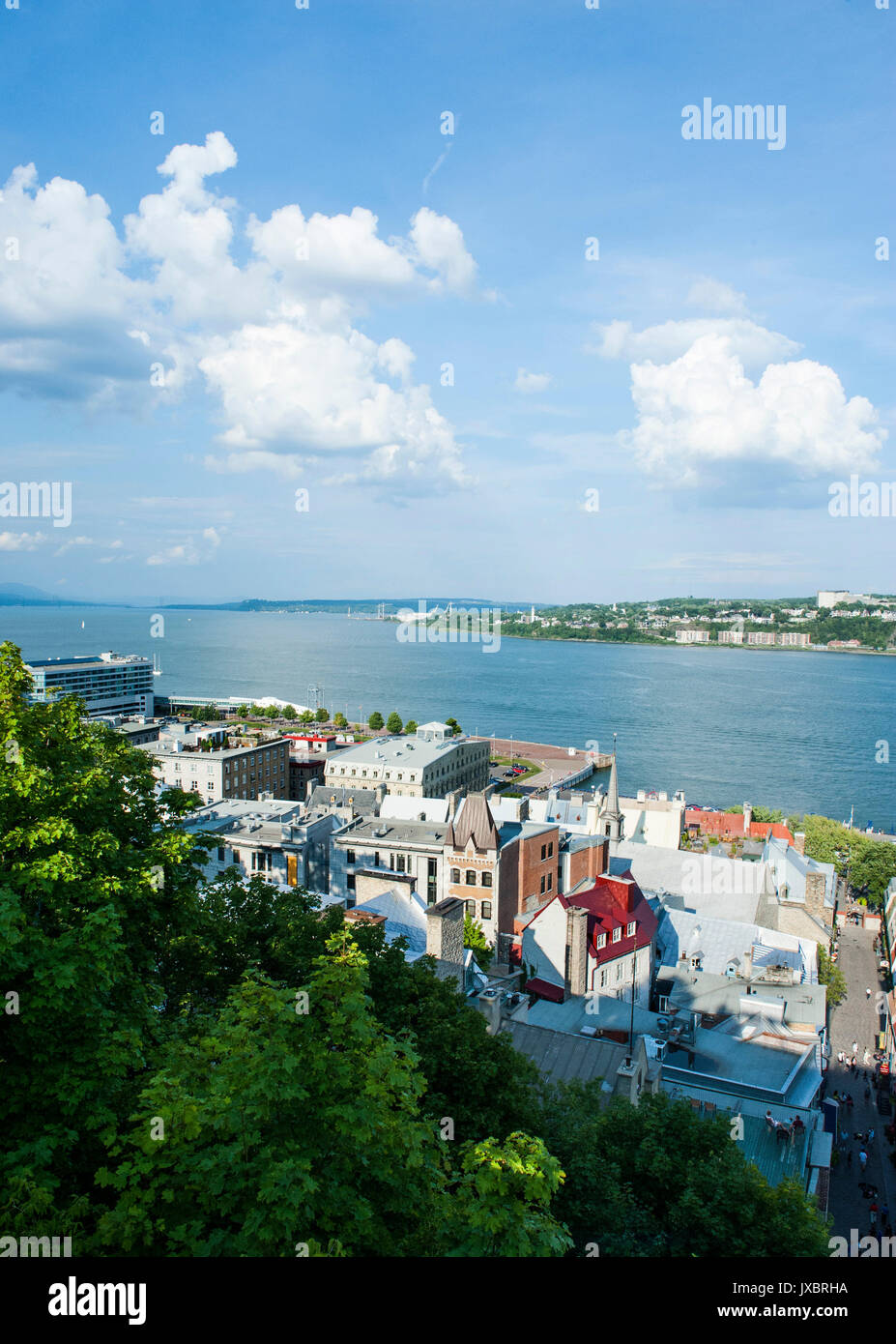 Overlook over the Saint Lawrence river, Quebec City, Quebec, Canada ...