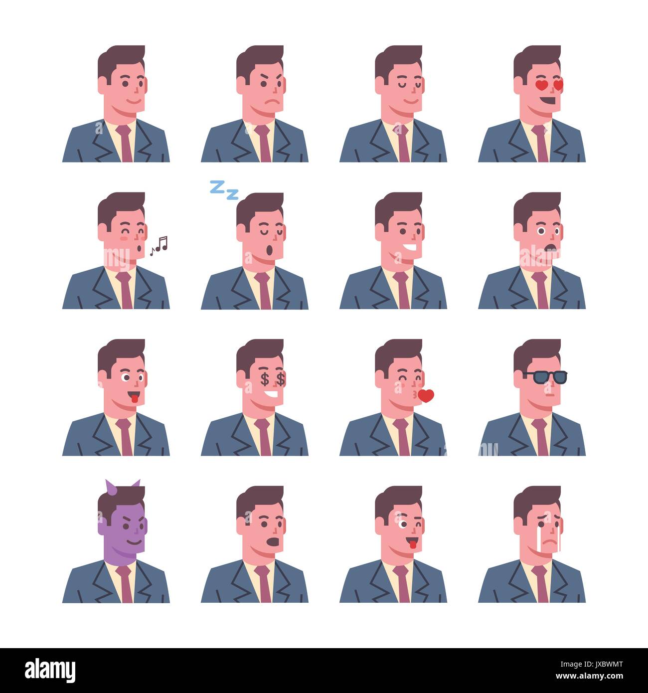 Worried emoticon face icons hi-res stock photography and images - Alamy