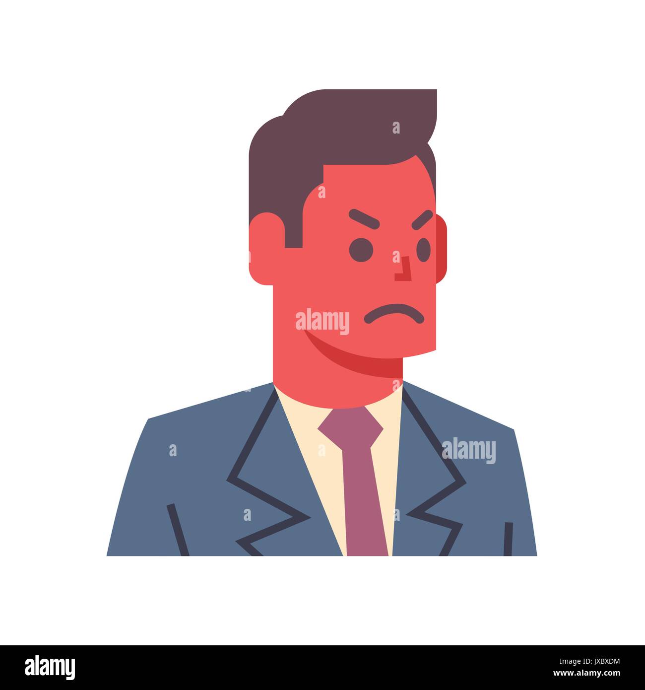 Angry caucasian man red Cut Out Stock Images & Pictures - Alamy
