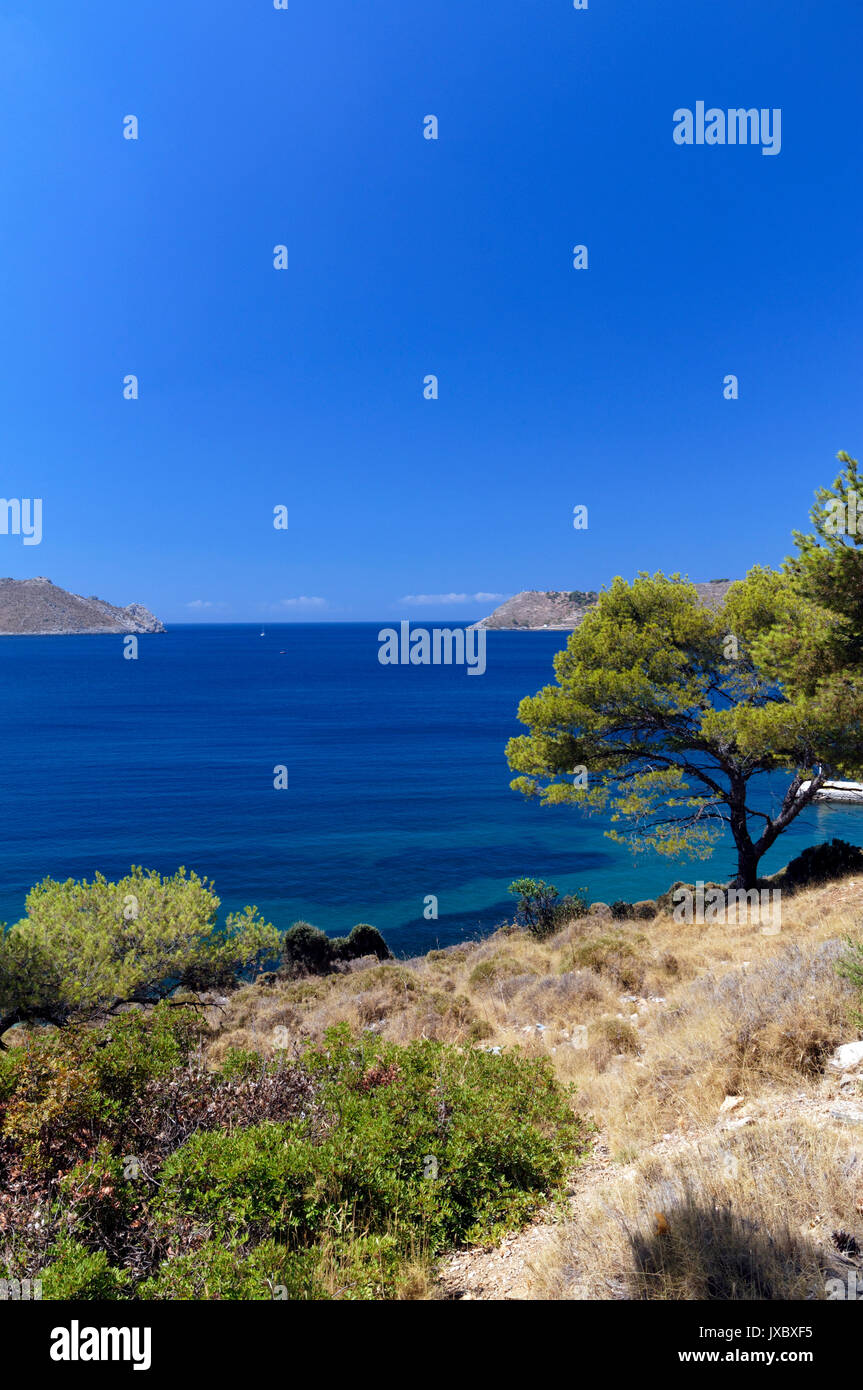 Lakki Bay from Merikia, Leros Island, Dodecanese Islands, Greece Stock ...