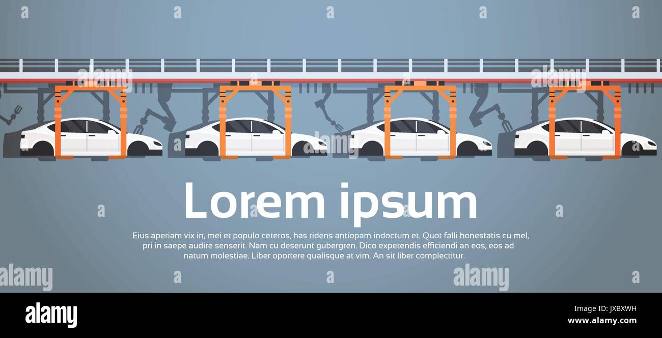 Robotic assembly line car Stock Vector Images - Alamy