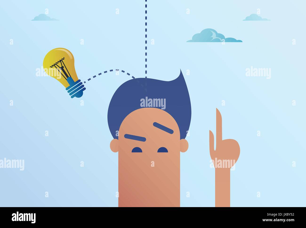 Lamp on head Stock Vector Images - Alamy