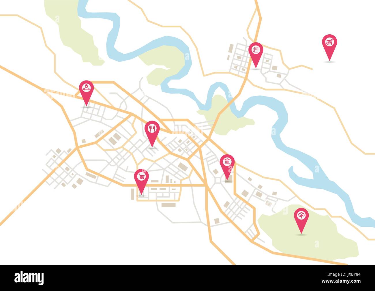 Vector city map Stock Vector Image & Art - Alamy