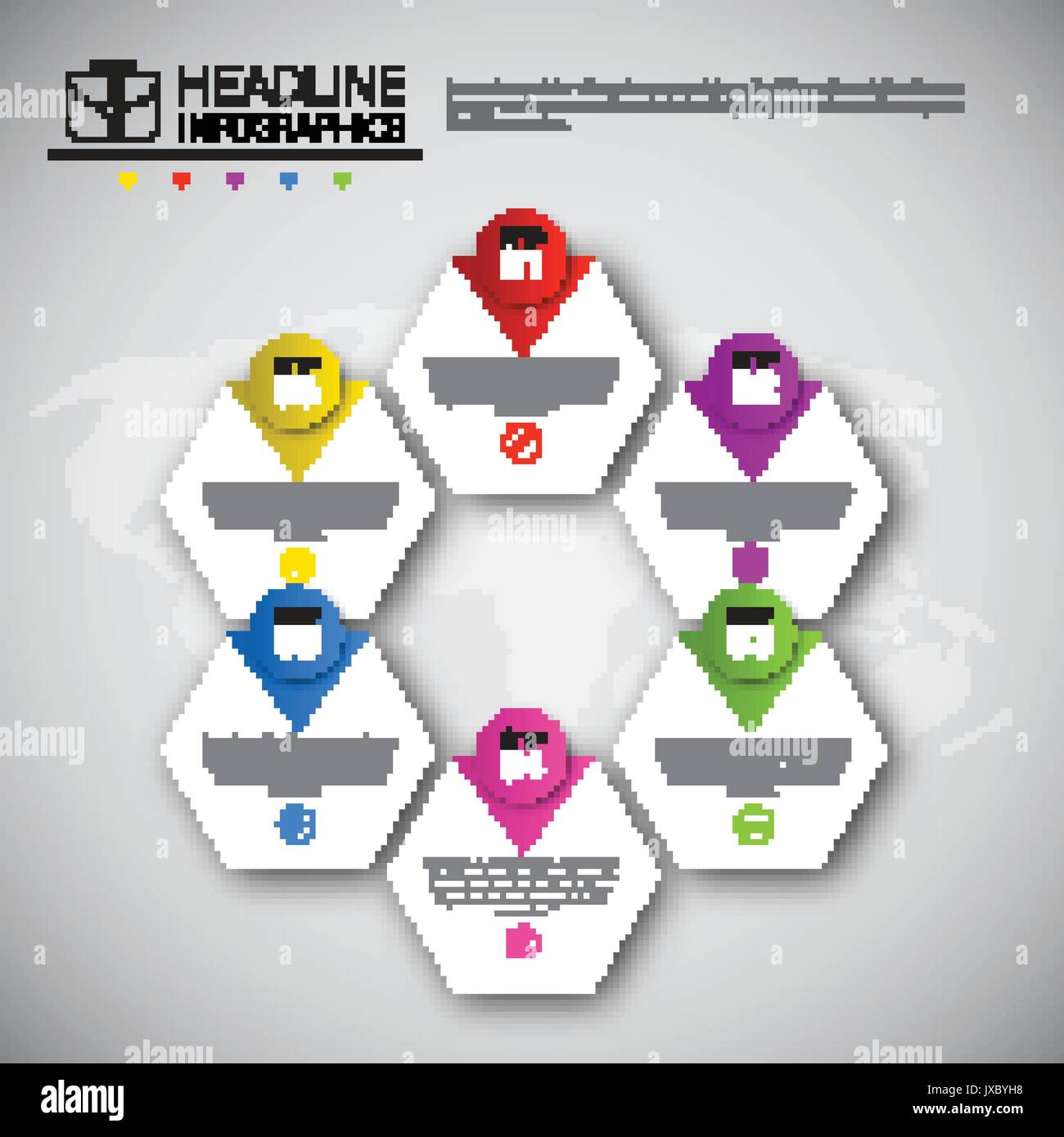 Headline Infographic Design Business Data Graphic Collection Over World ...