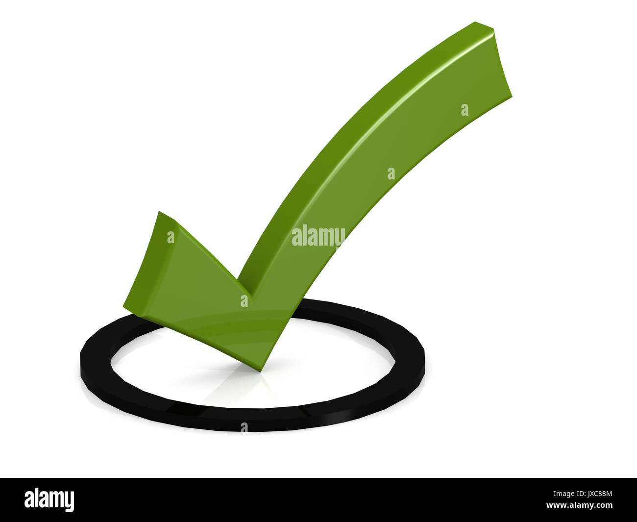 3d green tick ok sign hi-res stock photography and images - Alamy