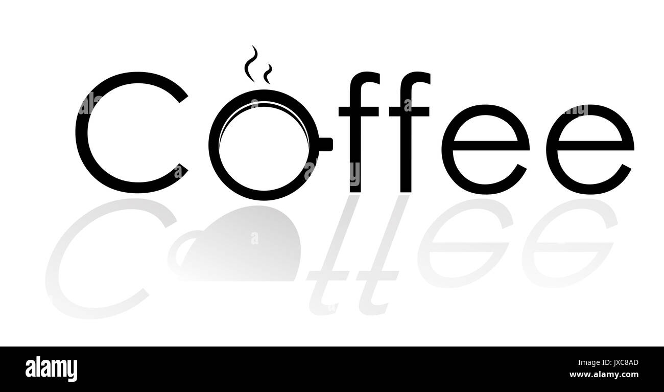 logo coffee text graphic design vector illustrations Stock Photo - Alamy