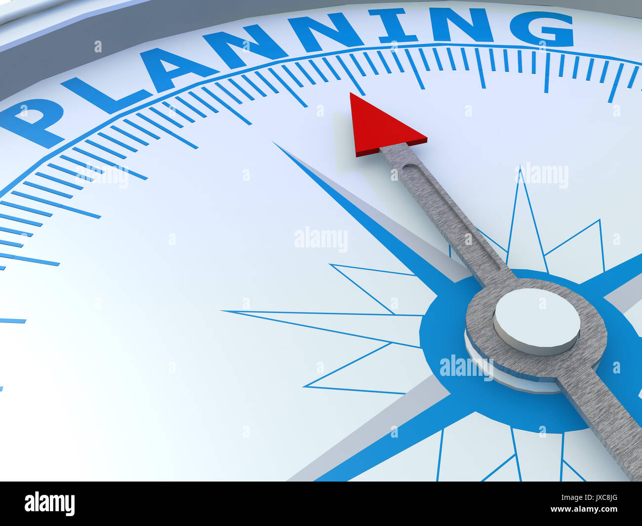 Planning word on compass isolated, 3d rendering Stock Photo - Alamy