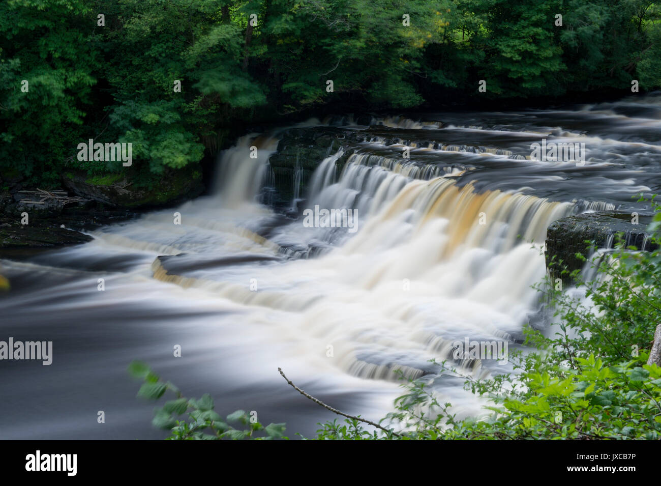 The Famous Aysgarth Falls Waterfall (Middle Falls) near Hawes in The ...