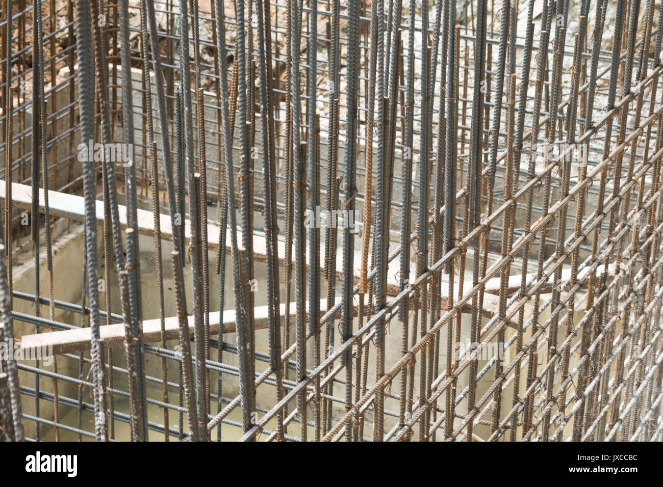 Rebar steel bars, reinforcement concrete bars with wire rod used in ...