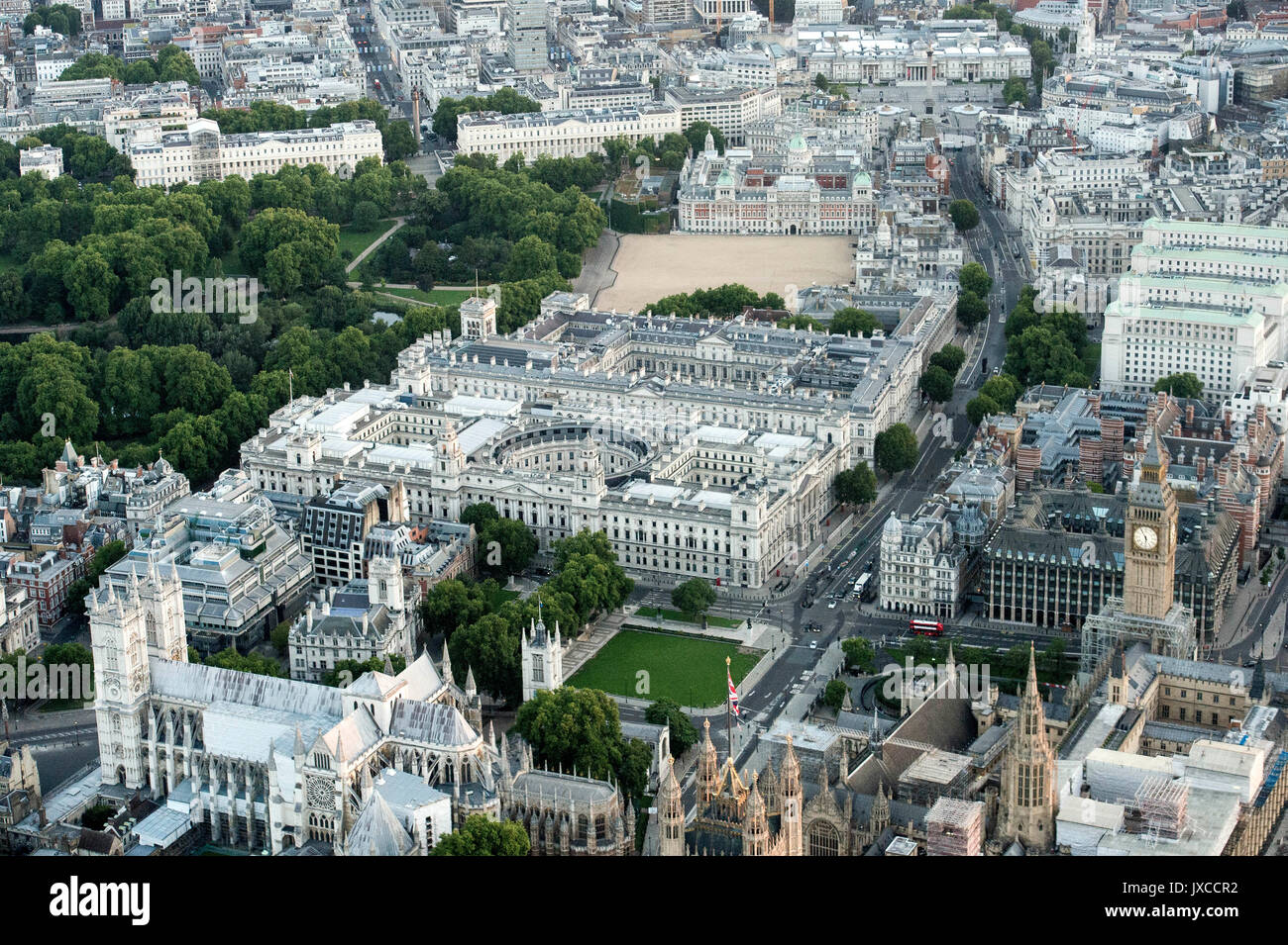 Portcullis house and westminster abbey in westminster hi-res stock ...