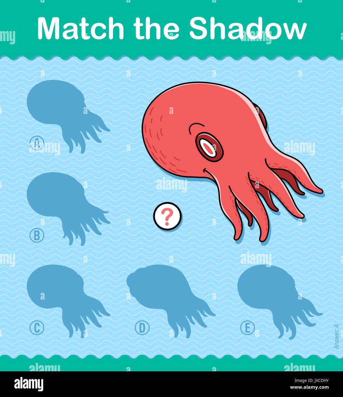 Cartoon octopus puzzle game hi-res stock photography and images - Alamy