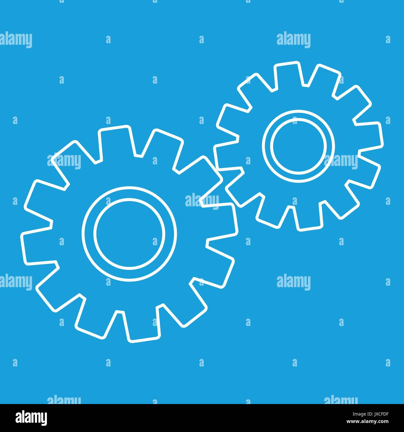 Two gears icon, outline style Stock Vector Image & Art - Alamy