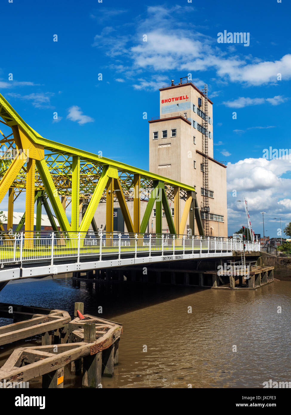 Drypool Bridge constructed in 1961 over the River Hull and Shotwell ...