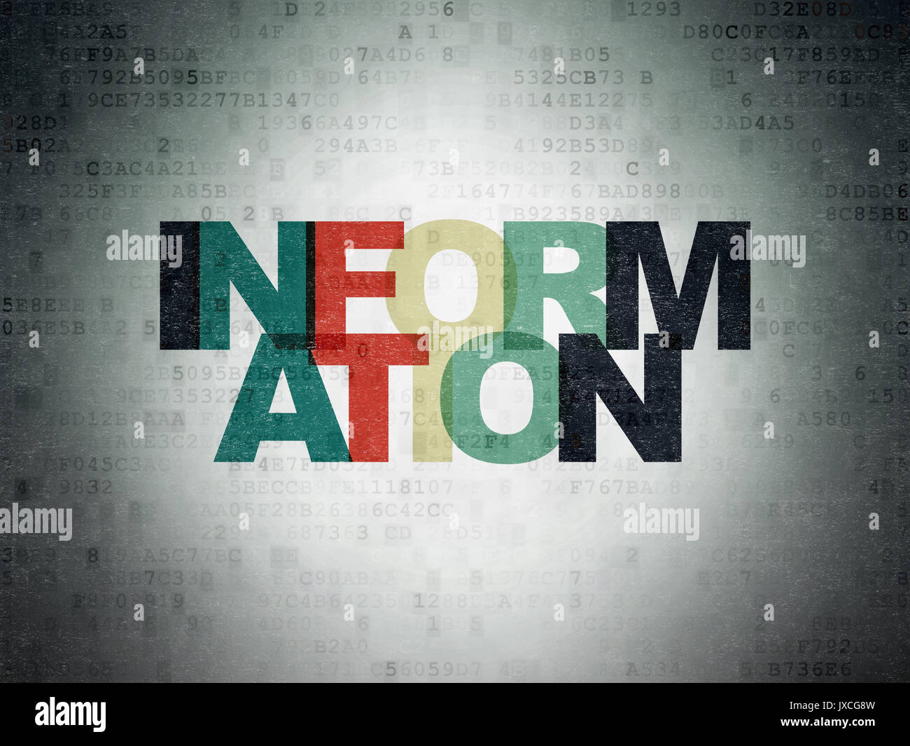 Information concept: Information on Digital Data Paper background Stock ...