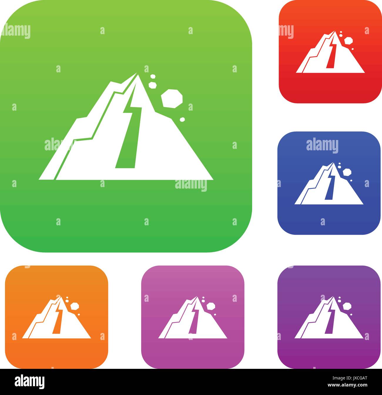 Rockfall set collection Stock Vector Image & Art - Alamy