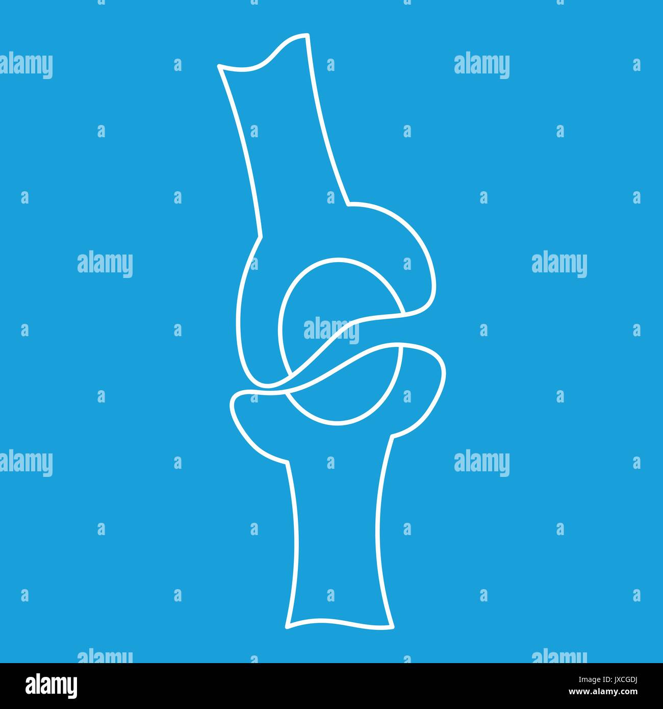 Knee joint icon, outline style Stock Vector Image & Art - Alamy
