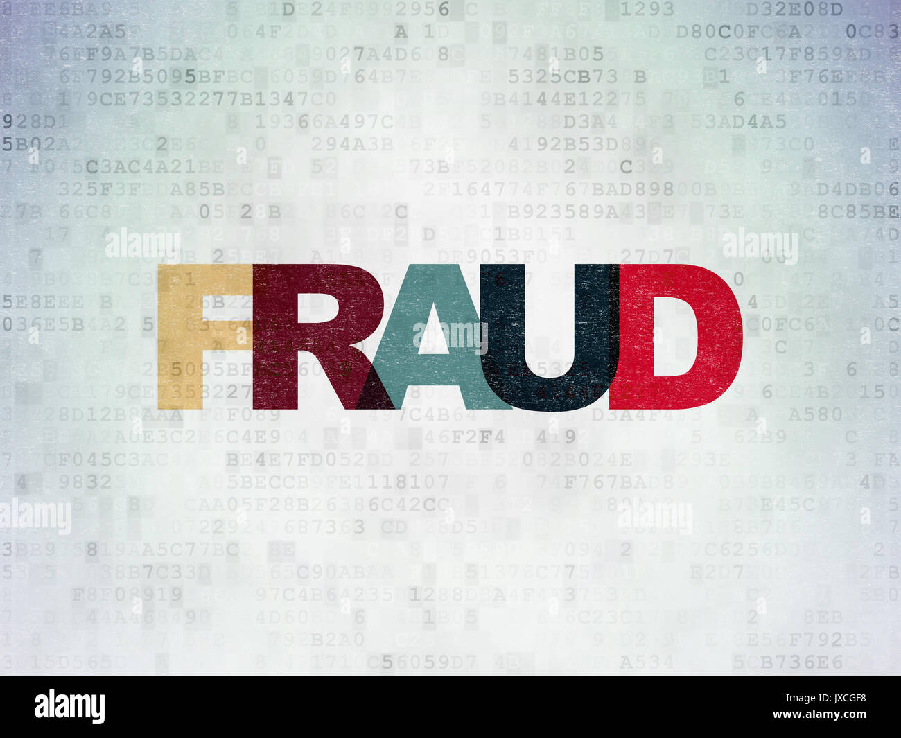 Security concept: Fraud on Digital Data Paper background Stock Photo ...