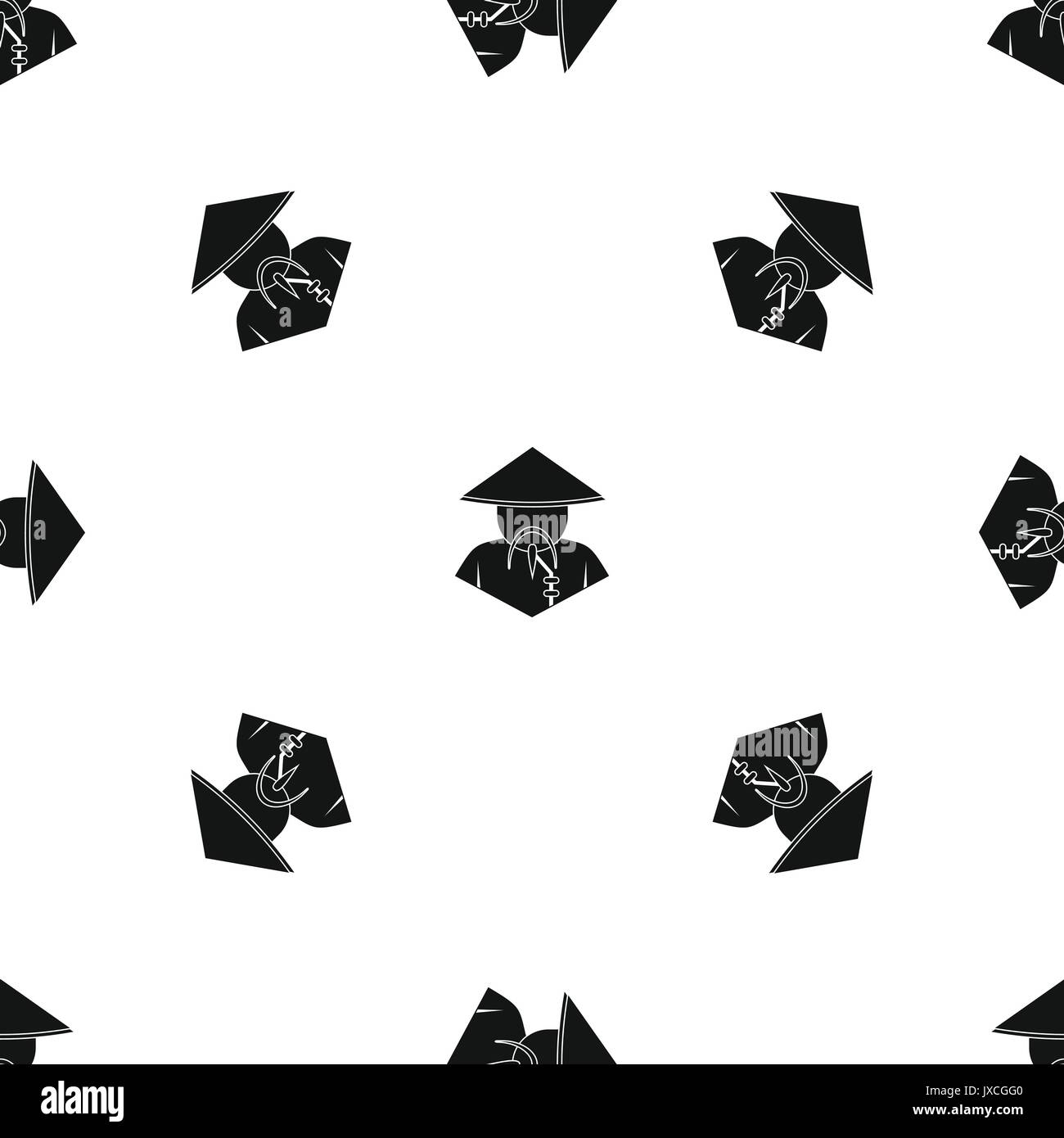 Asian man in conical hat Stock Vector Images - Alamy