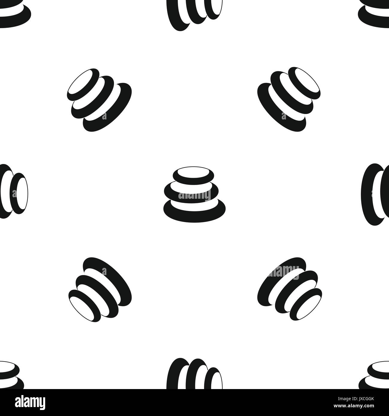 Stack of basalt balancing stones pattern seamless black Stock Vector ...