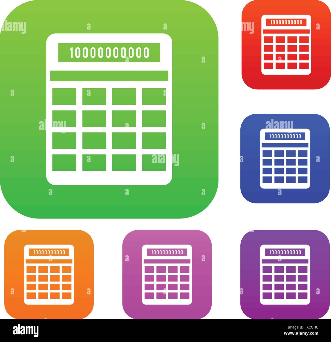 Calculator set collection Stock Vector Image & Art - Alamy