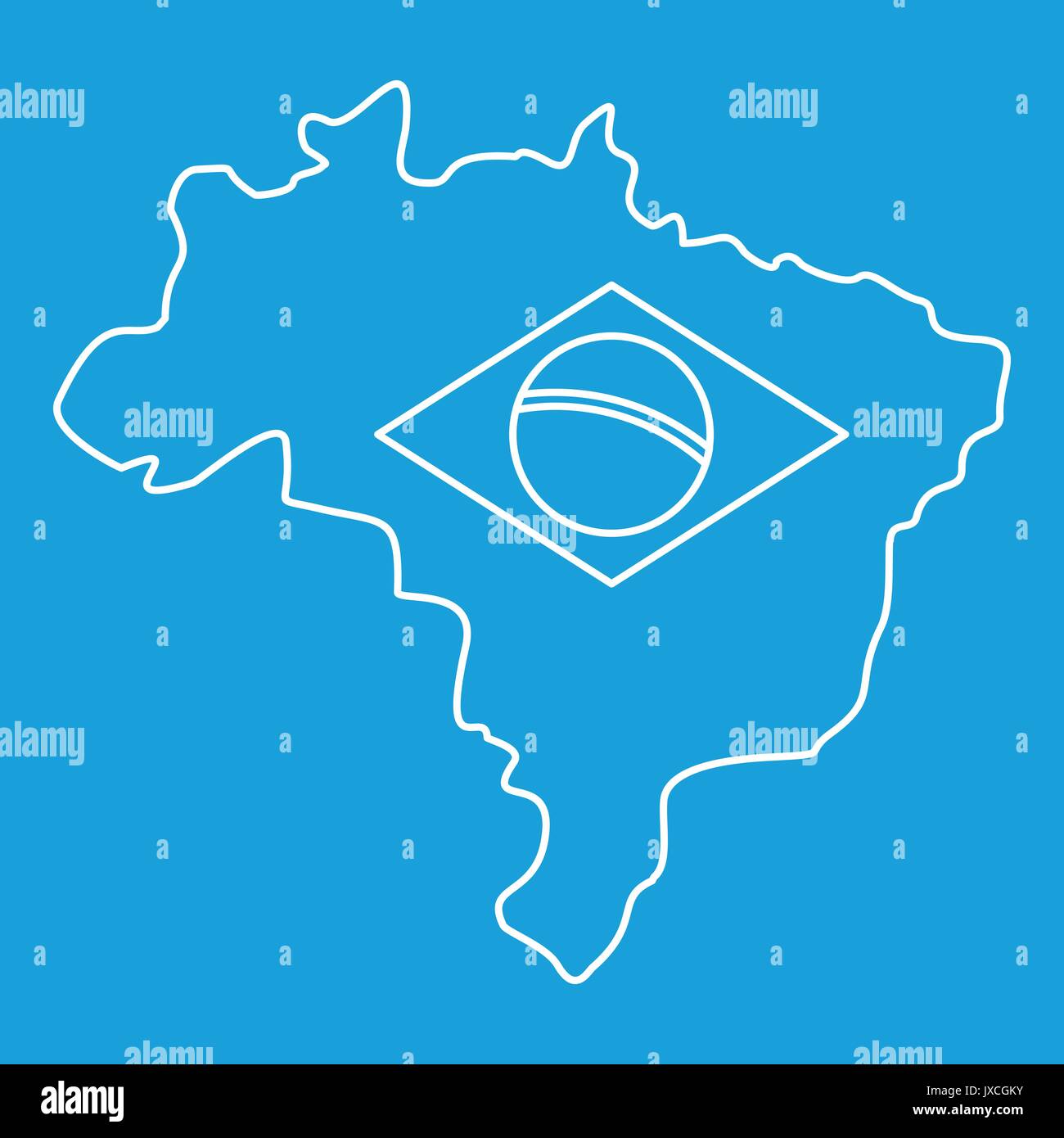 Map of Brasil icon, simple style Stock Vector Image & Art - Alamy