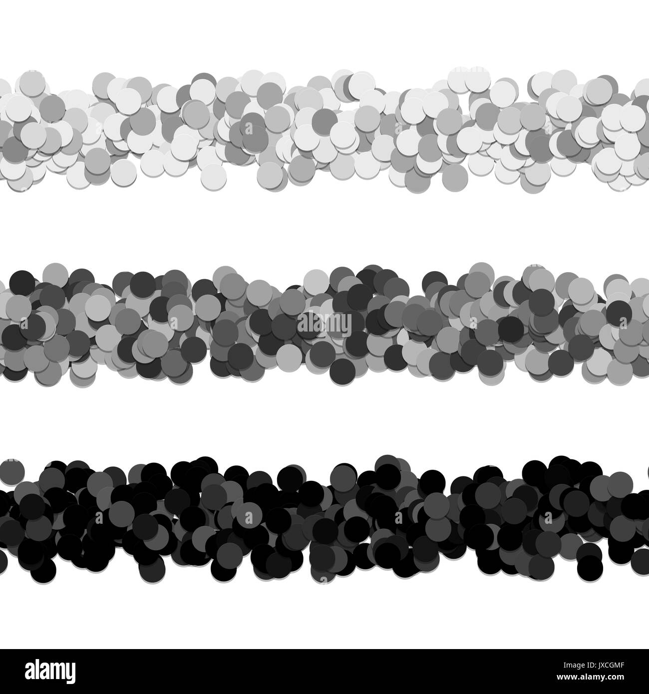 Repeatable dot pattern page dividing line design set - vector graphic ...
