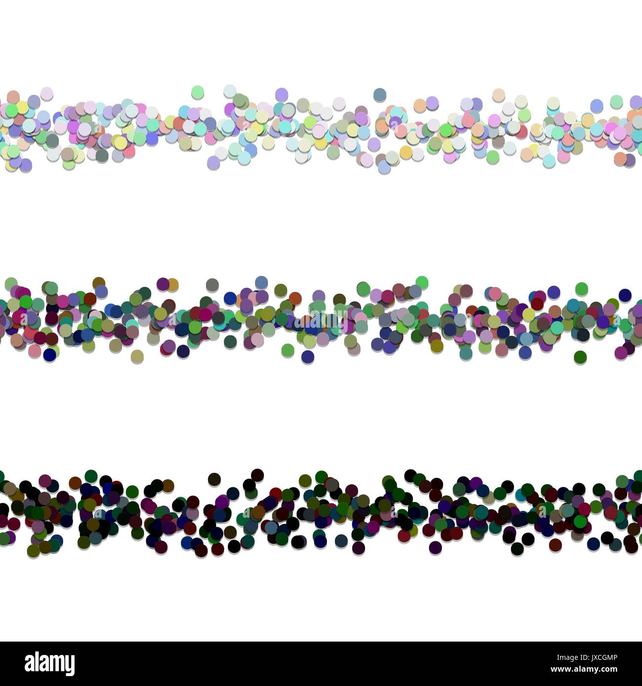 Seamless dot pattern paragraph dividing line design set - vector ...