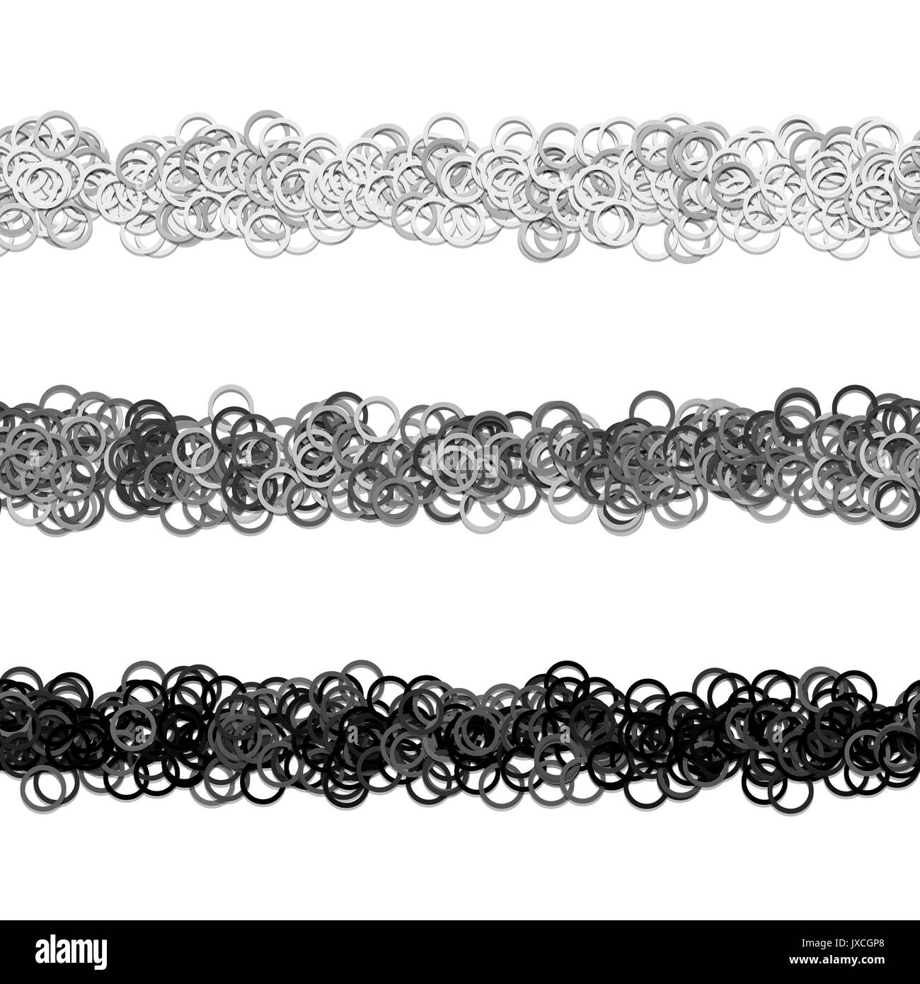 Random circle pattern line text separator design set from rings ...