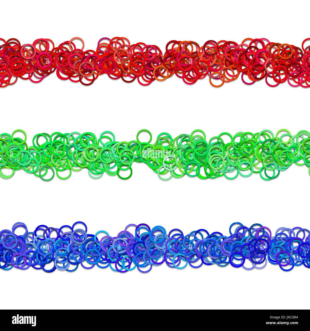 Abstract circle pattern page separator line decoration set from colored ...