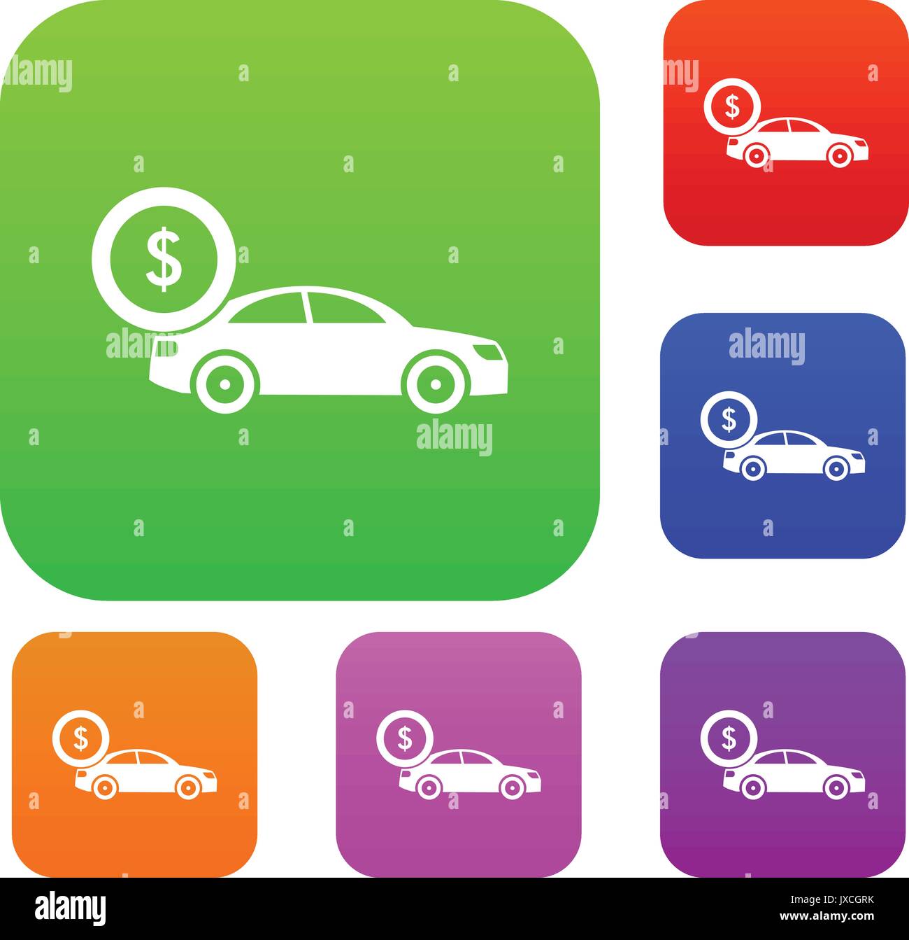 Car and dollar sign set collection Stock Vector Image & Art - Alamy
