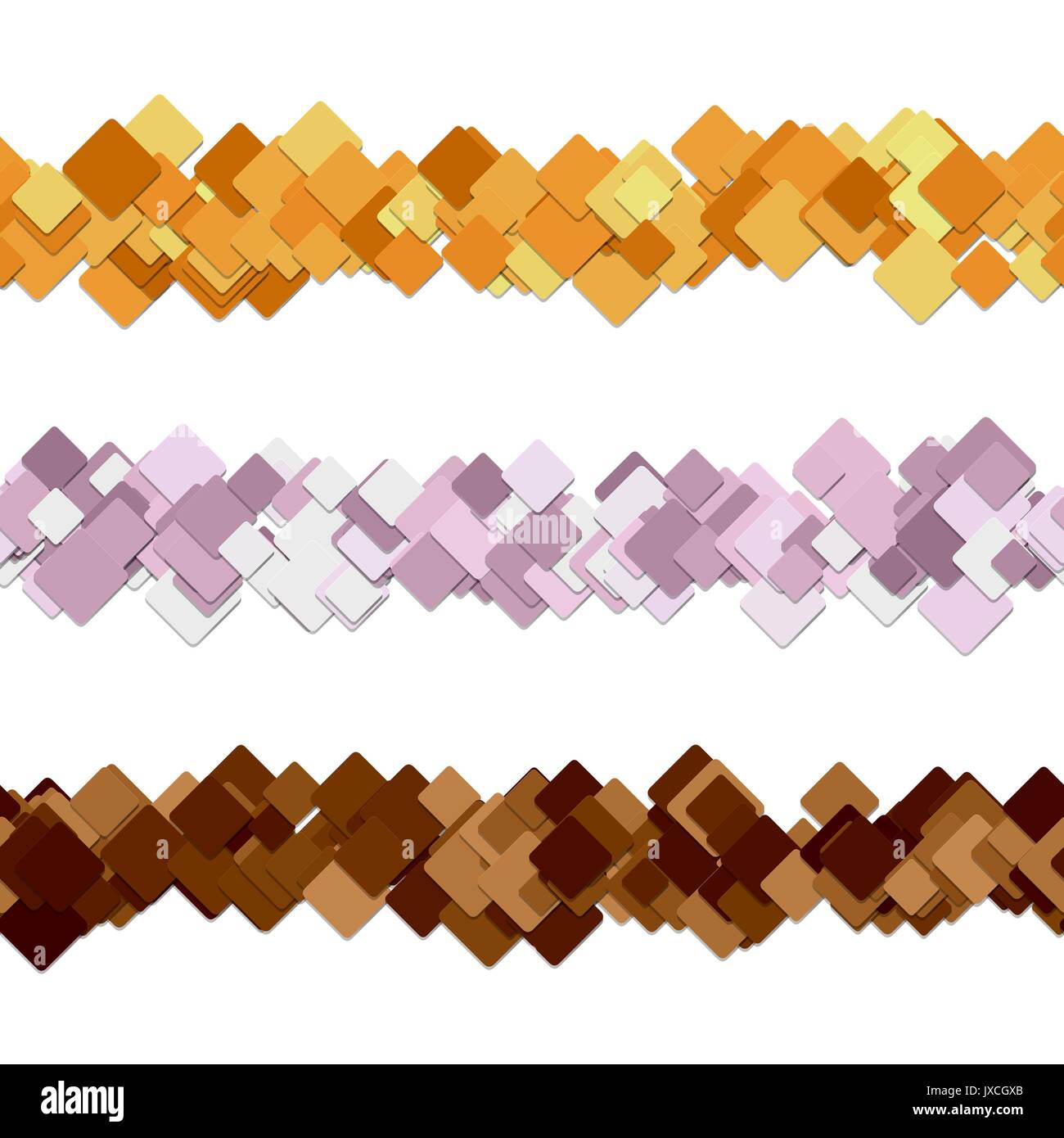 Seamless square pattern paragraph divider line design set - vector ...