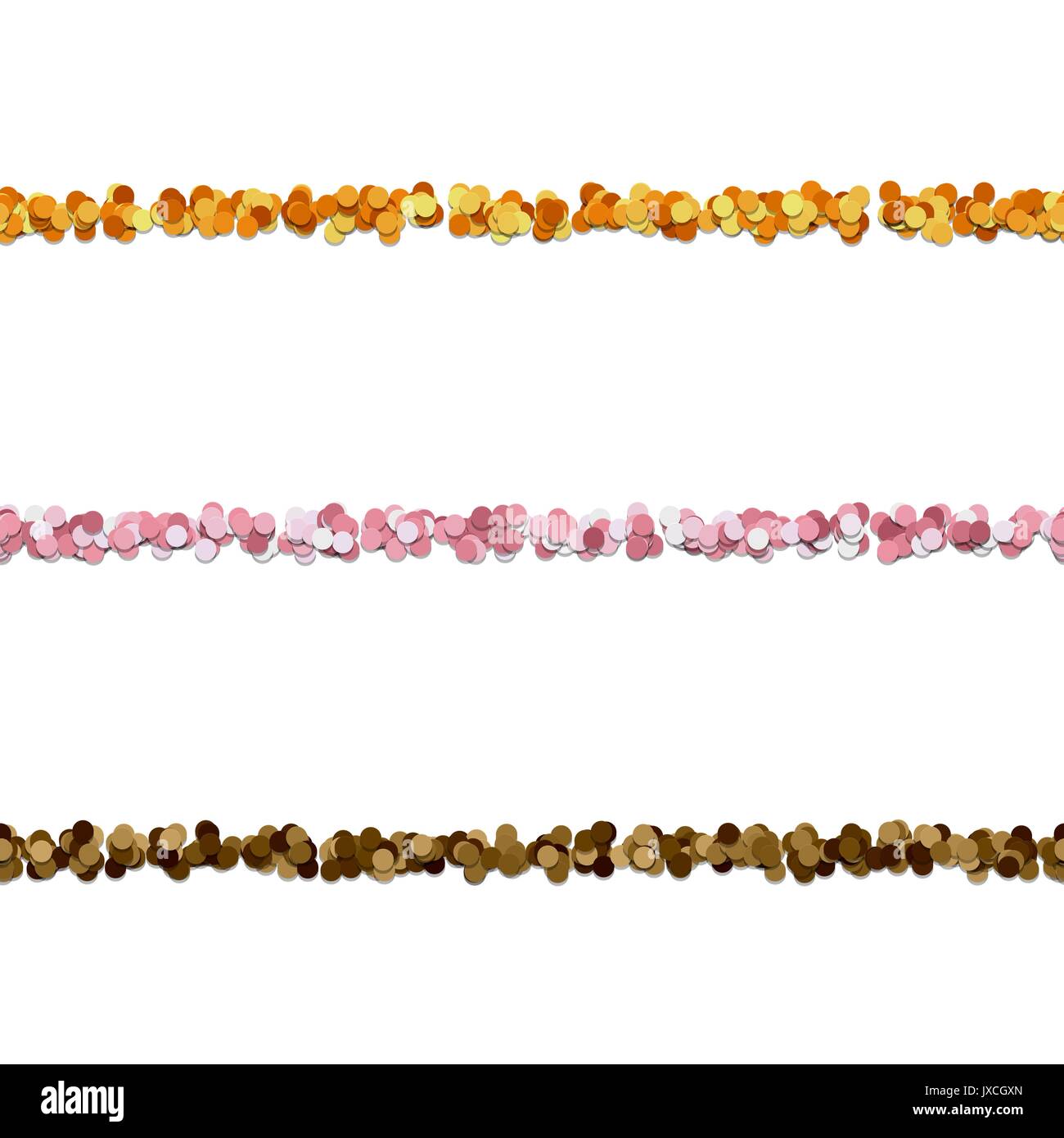 Seamless dot pattern paragraph divider line set - vector graphic ...