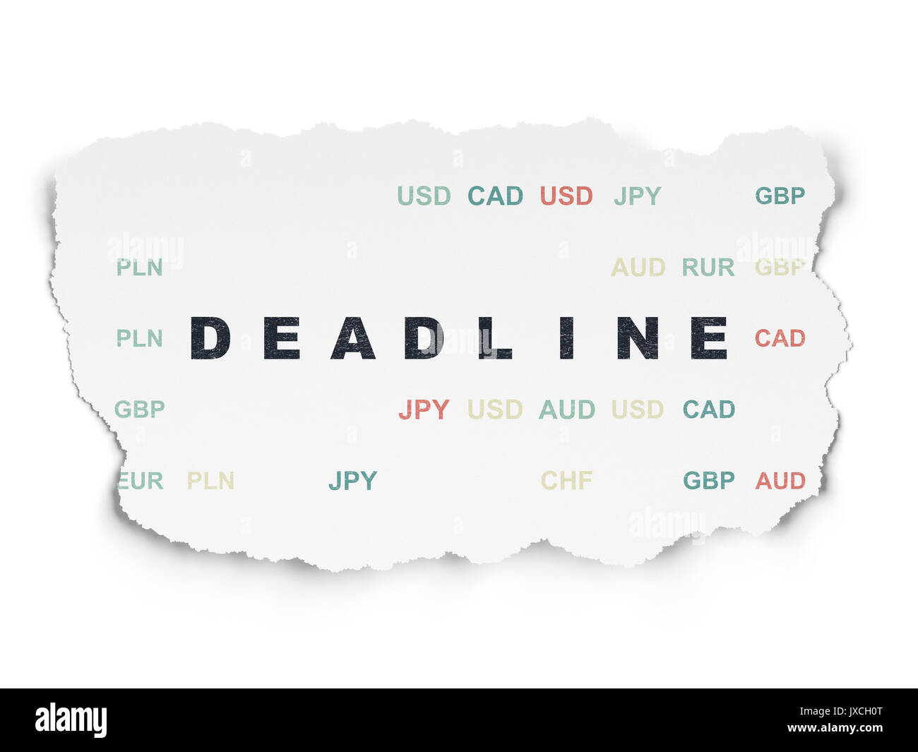 Finance concept: Deadline on Torn Paper background Stock Photo - Alamy